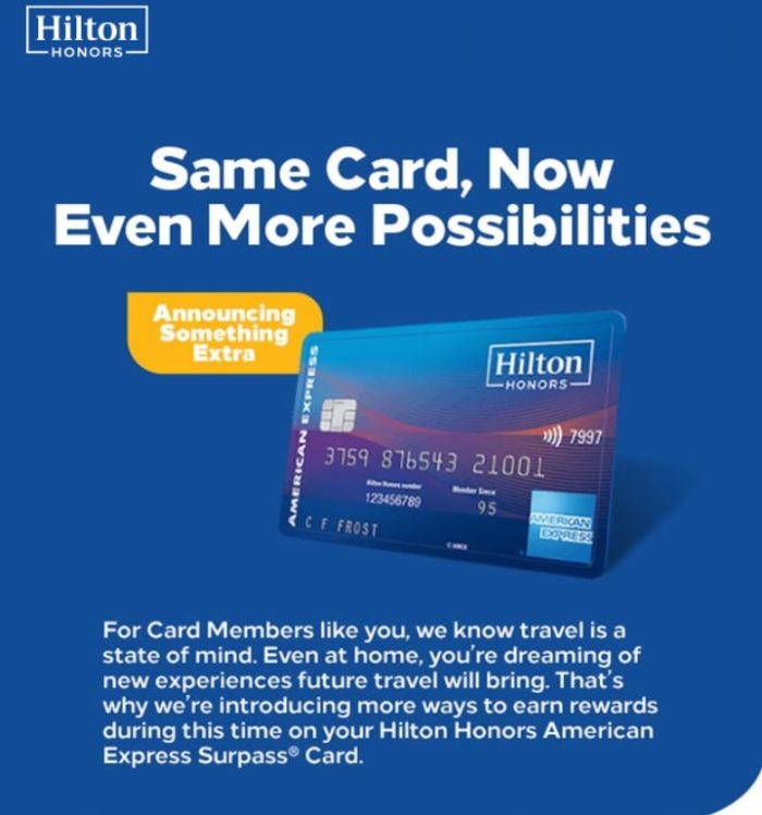 Hilton Honors American Express Surpass card 임시 혜택 - Fly with Moxie ...